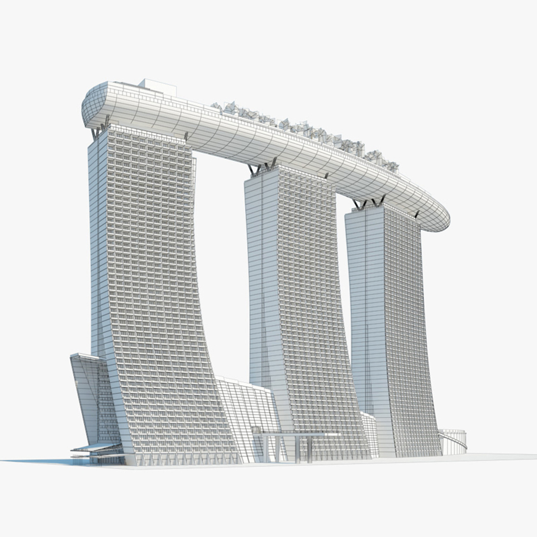 3D Marina Bay Sands - TurboSquid 1738324