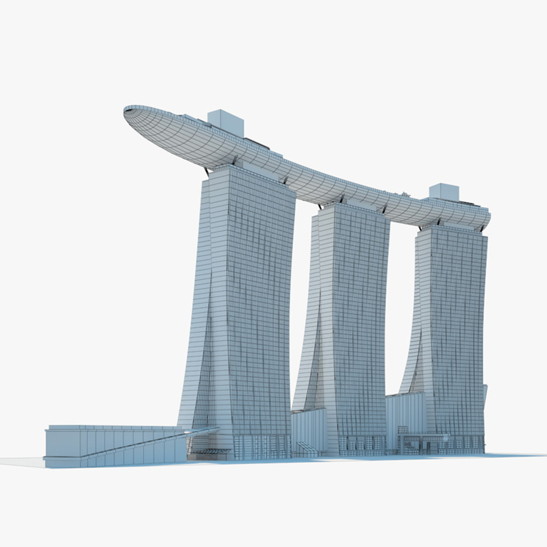 3D Marina Bay Sands - TurboSquid 1738324