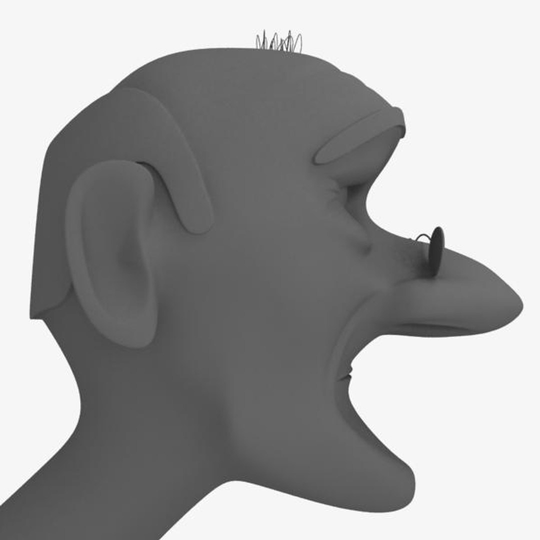 3d Head Cartoon Old Man