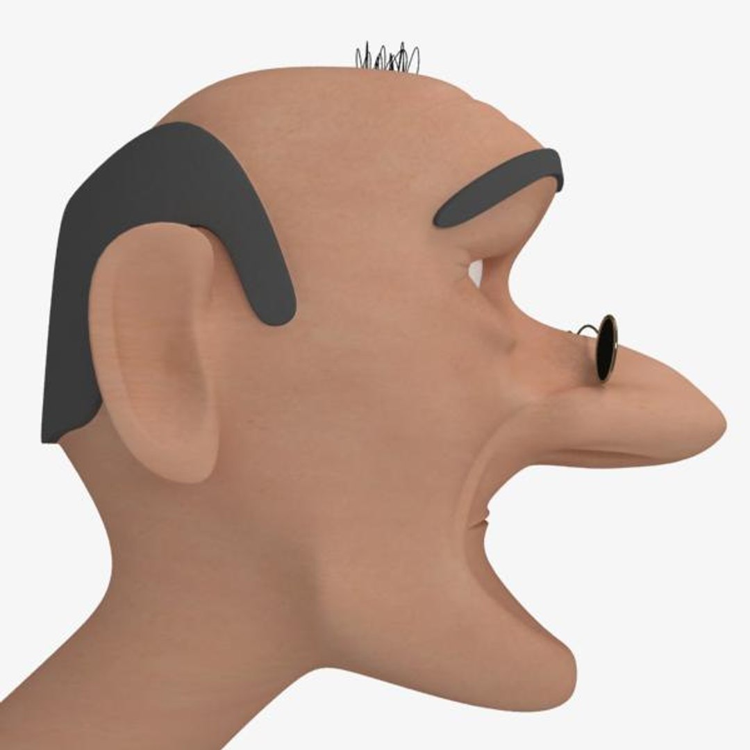 3d Head Cartoon Old Man