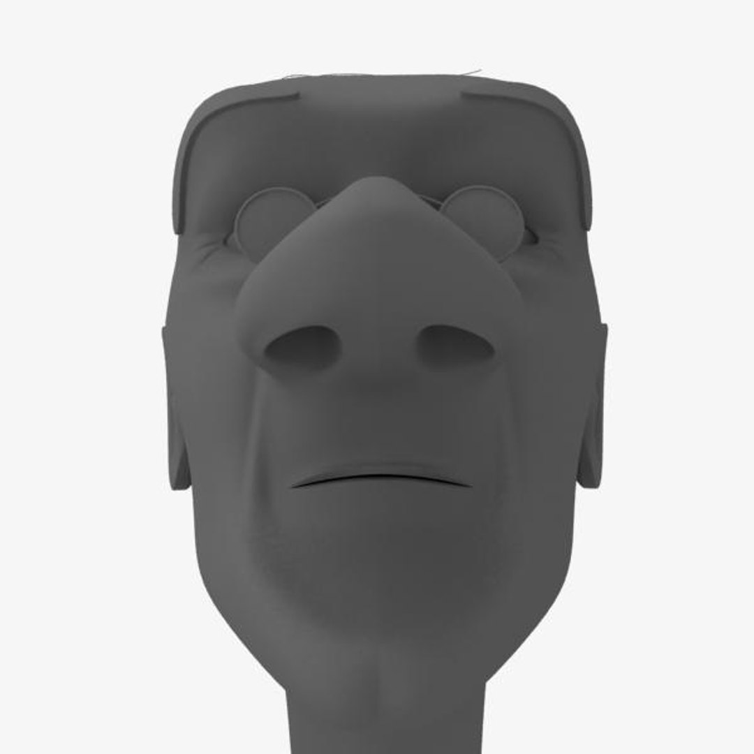 3d Head Cartoon Old Man