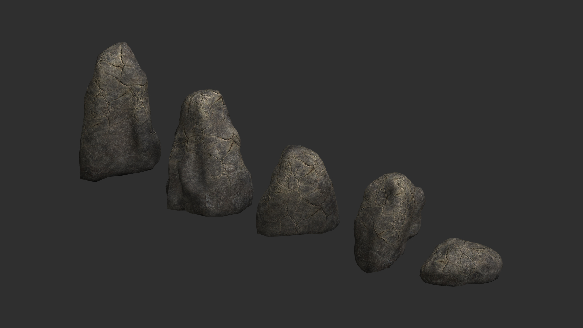 Rock Set 03 - Cracks 1 3D model - TurboSquid 1759332