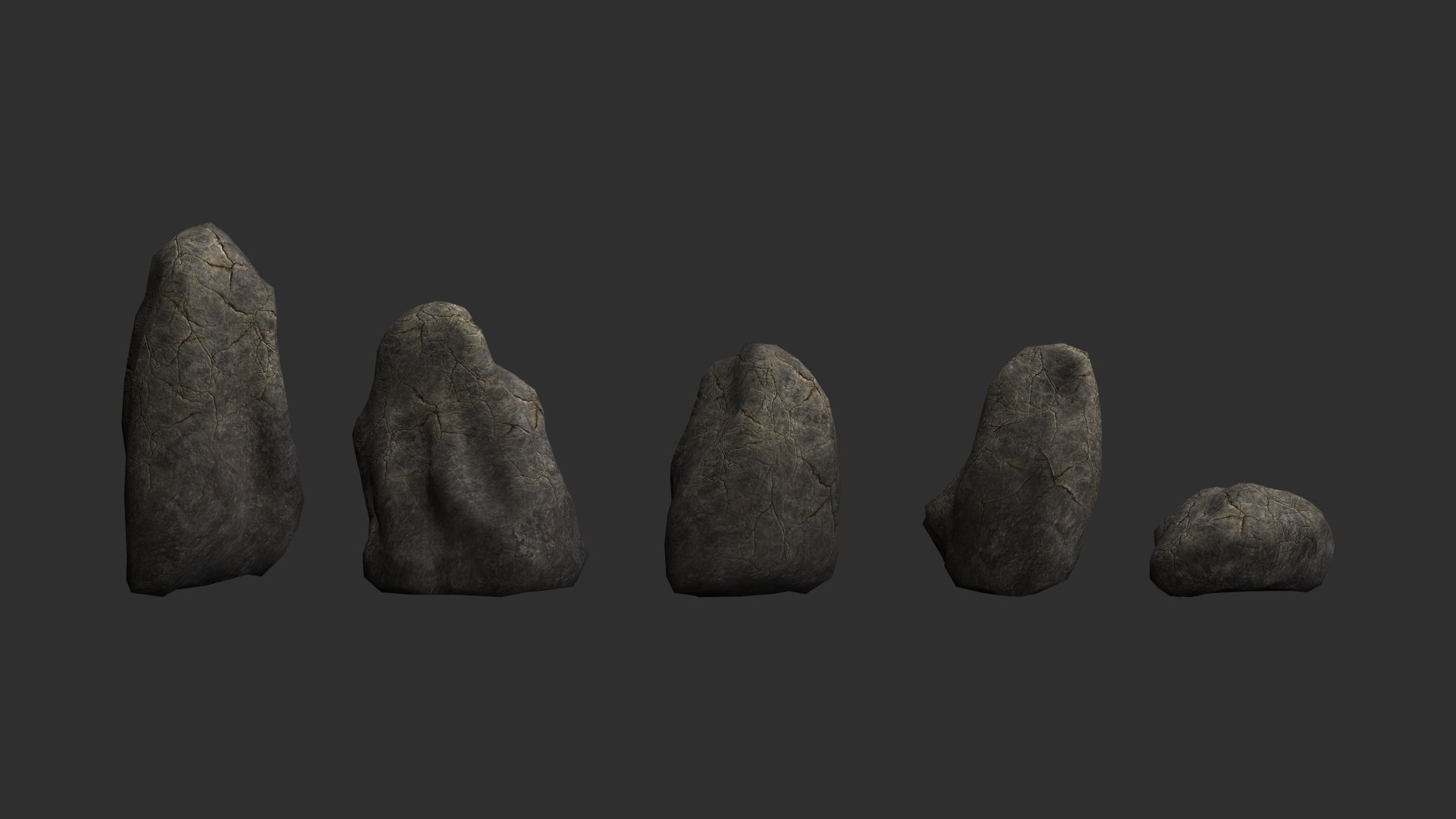 Rock Set 03 - Cracks 1 3D model - TurboSquid 1759332