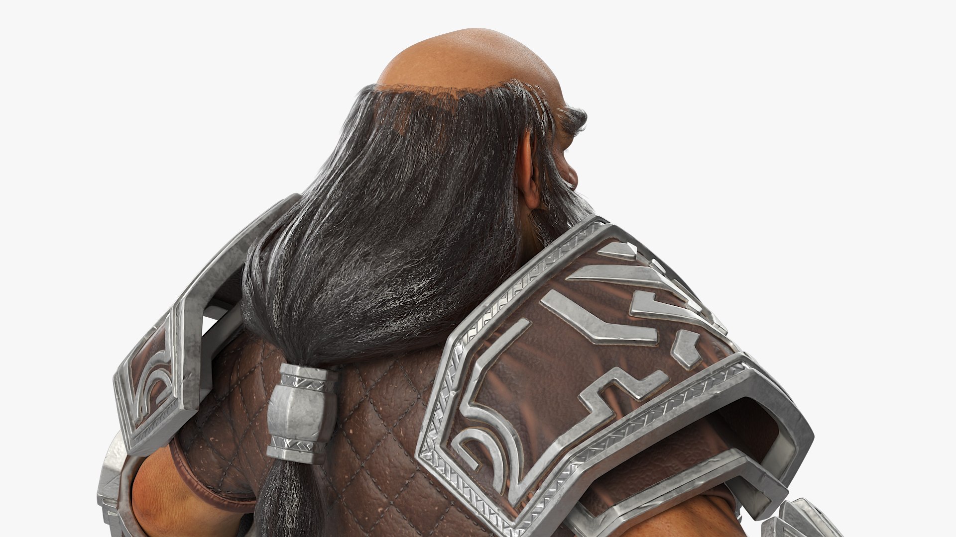 3D Armored Dwarf Warrior With Hammer - TurboSquid 2396723