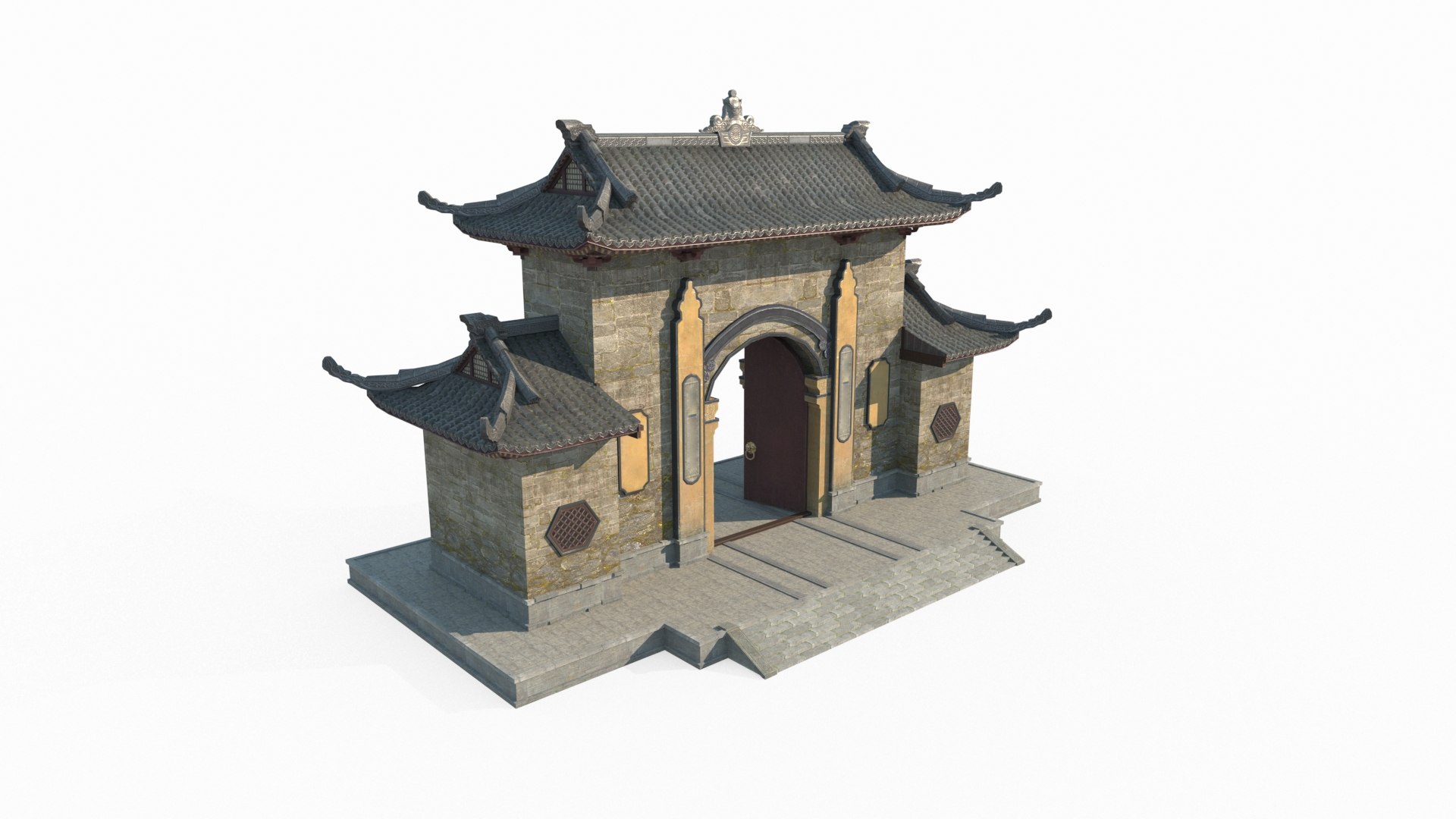 Taoist Gate Of Ancient Asian Architecture 3D - TurboSquid 2046310