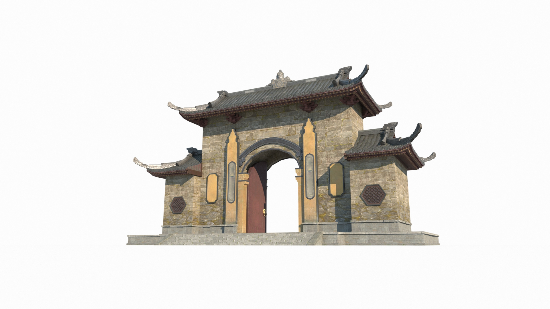 Taoist Gate Of Ancient Asian Architecture 3D - TurboSquid 2046310