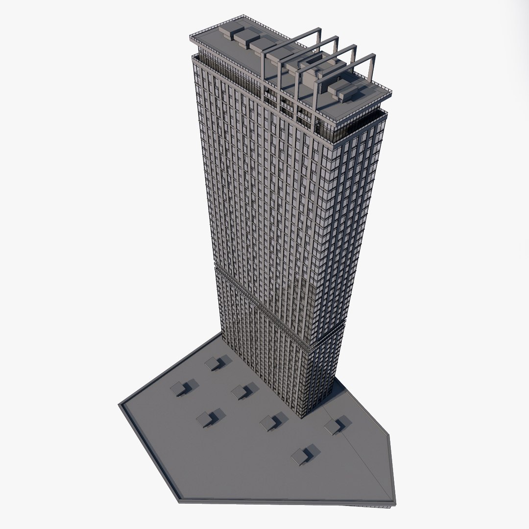 High-rise Rise Apartment 3D Model - TurboSquid 1384009