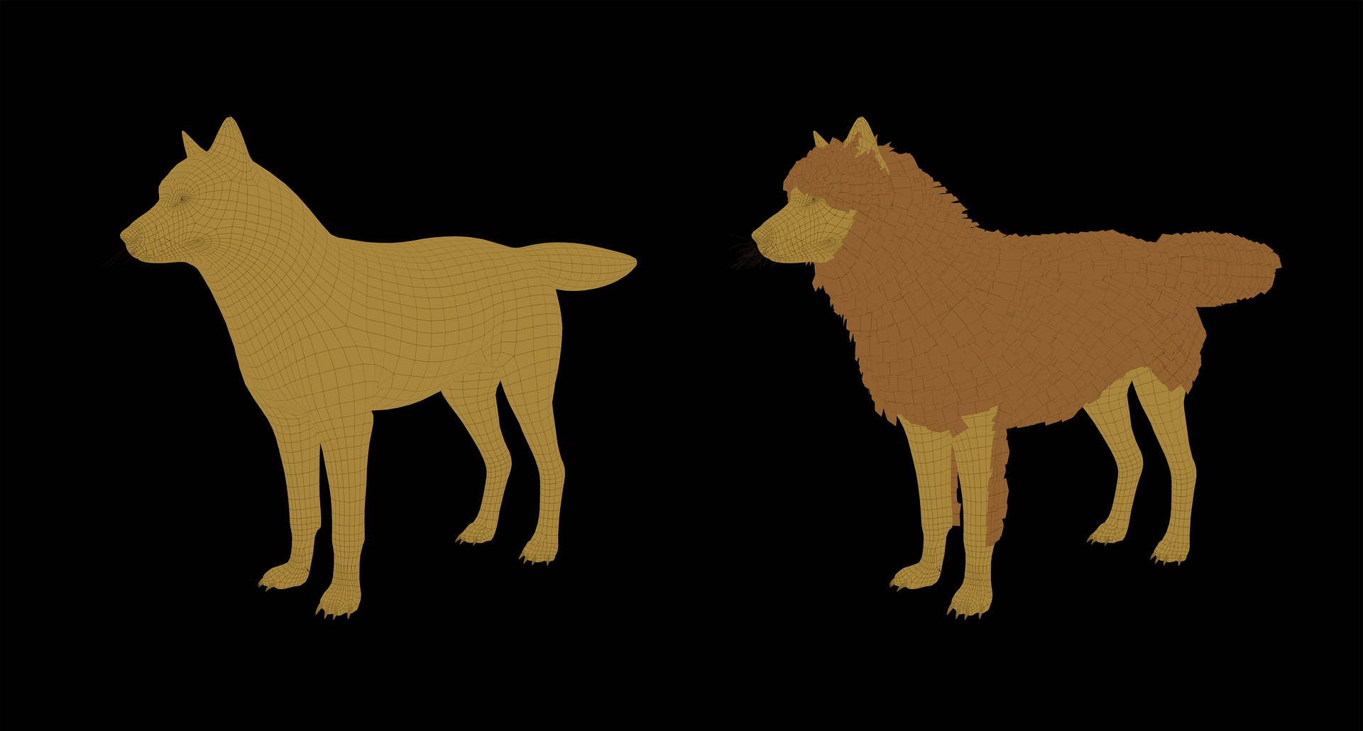 Realistic Wolf Game Ready Character Model - TurboSquid 2578430