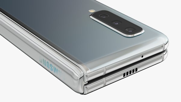 Samsung galaxy fold silver 3D - TurboSquid 1446966