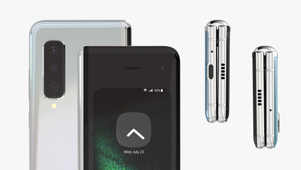 Samsung galaxy fold silver 3D - TurboSquid 1446966