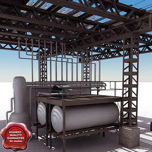 factory silos 3d model