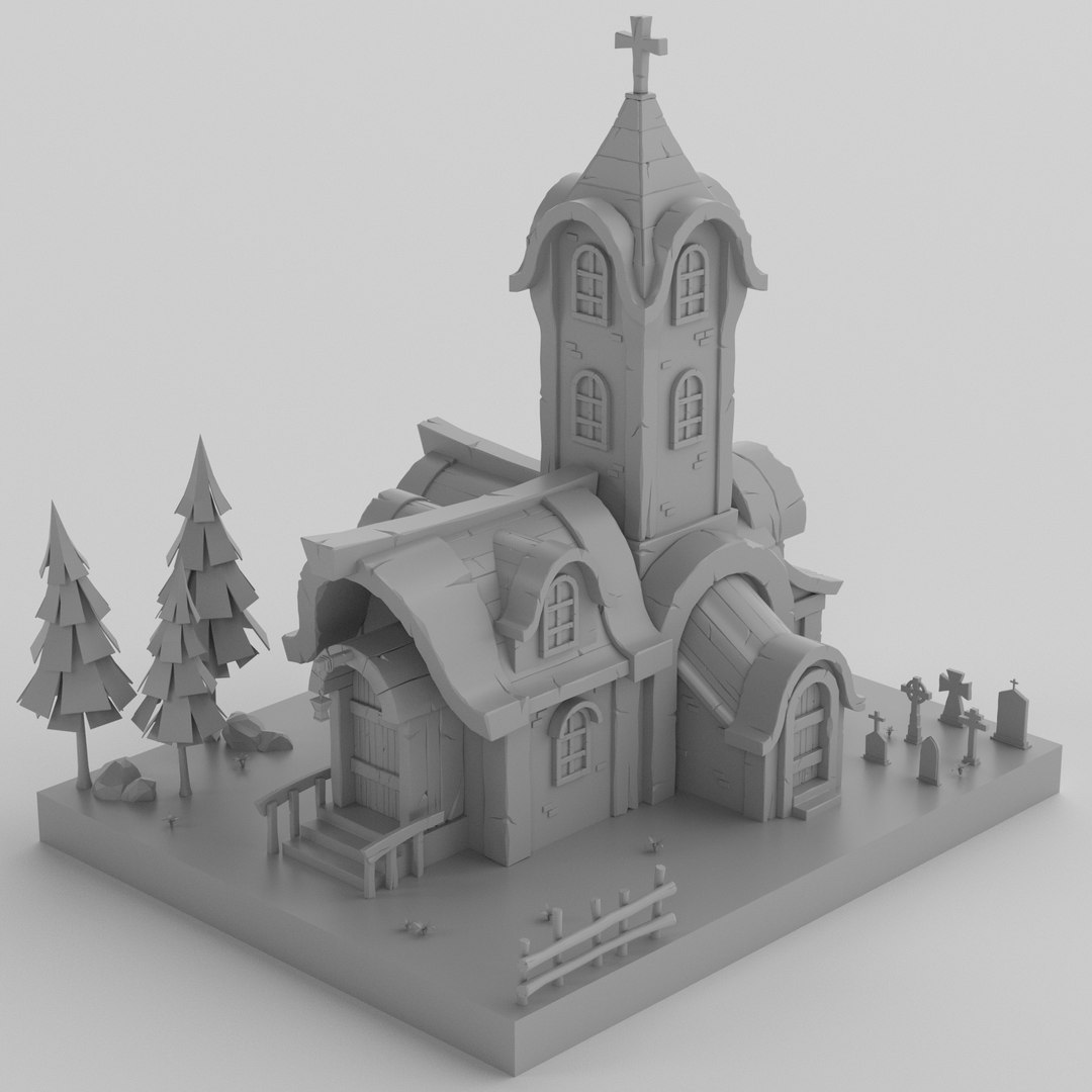 Stylized Church 01 3D Model - TurboSquid 1826768