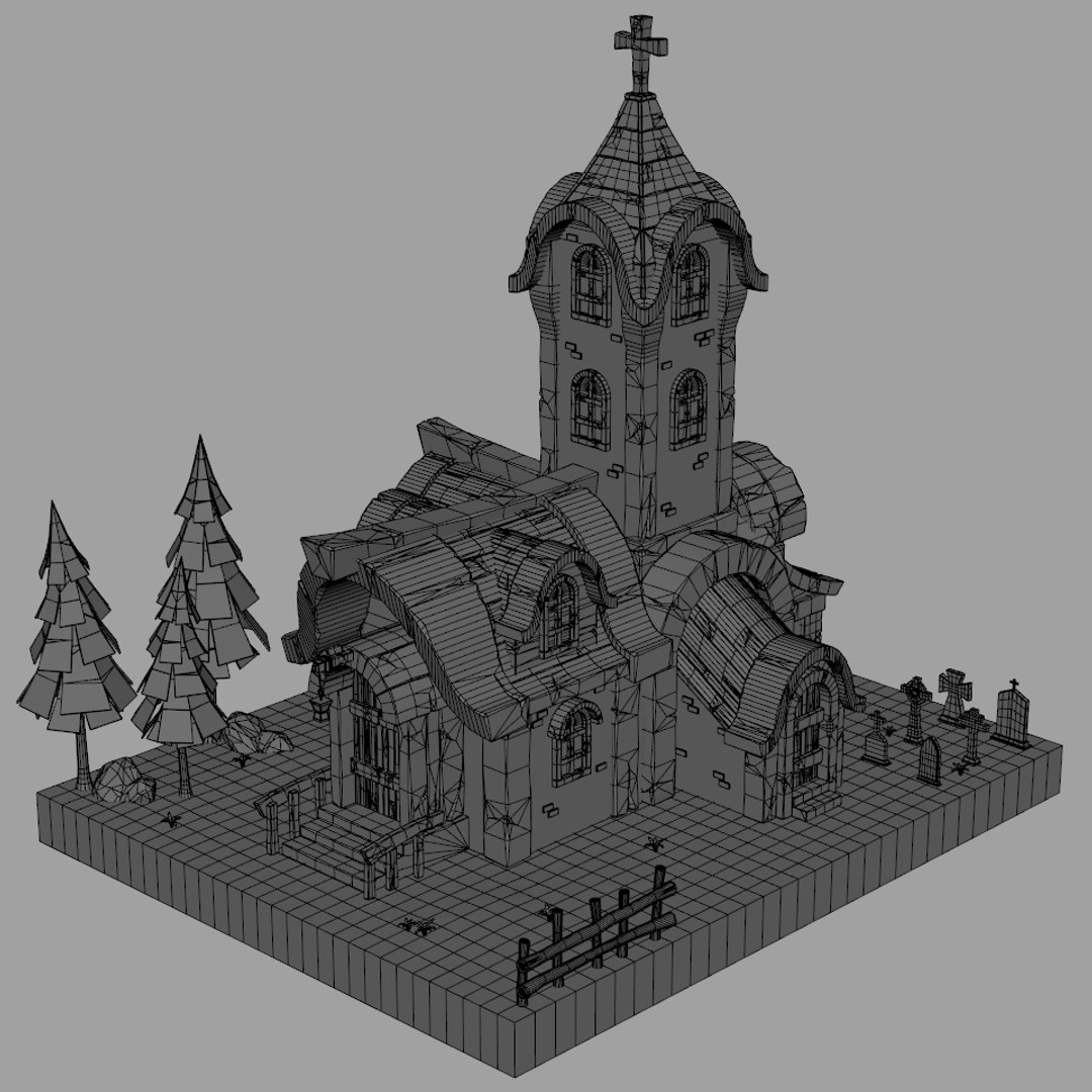 Stylized Church 01 3D Model - TurboSquid 1826768