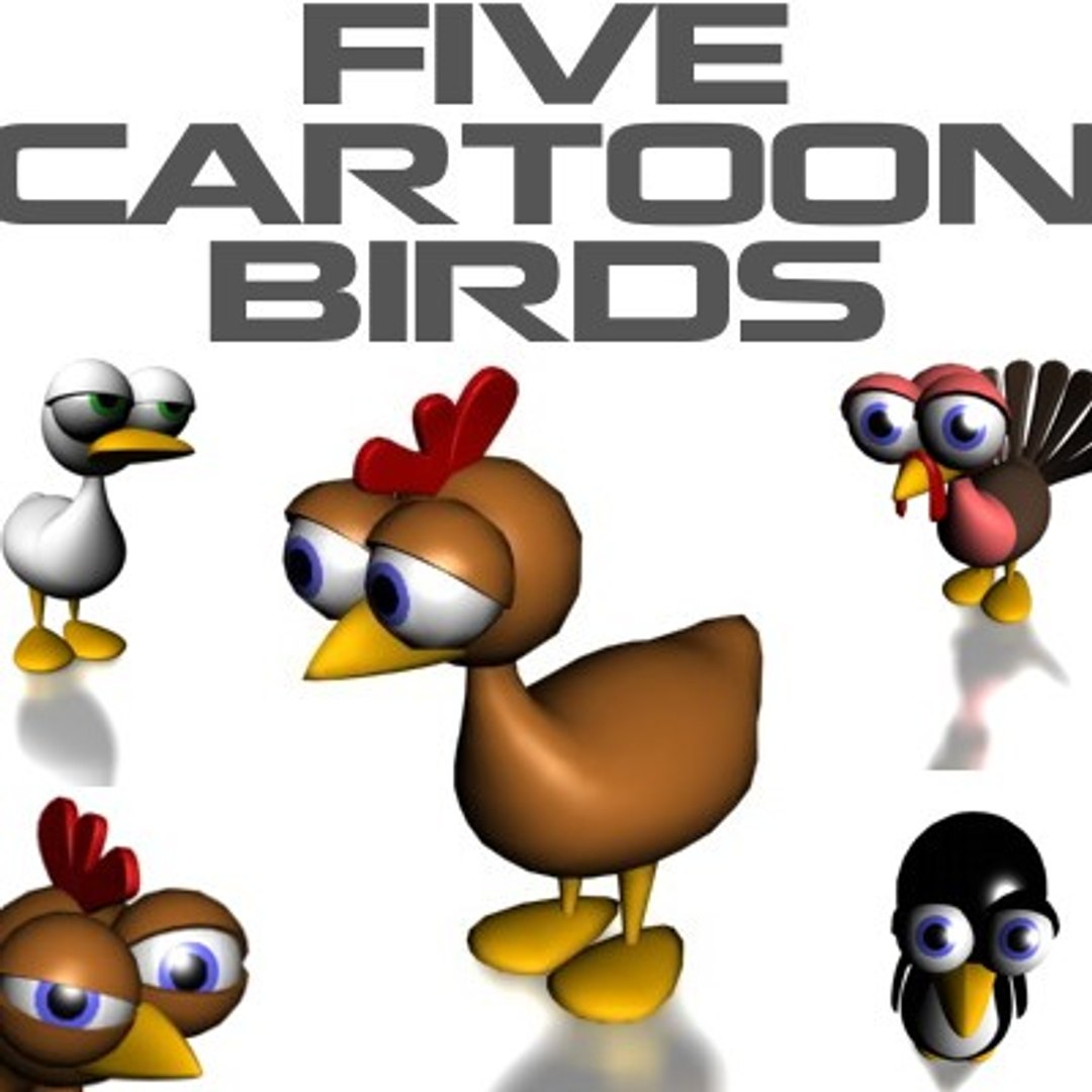 Maya 5 Birds Cartoon