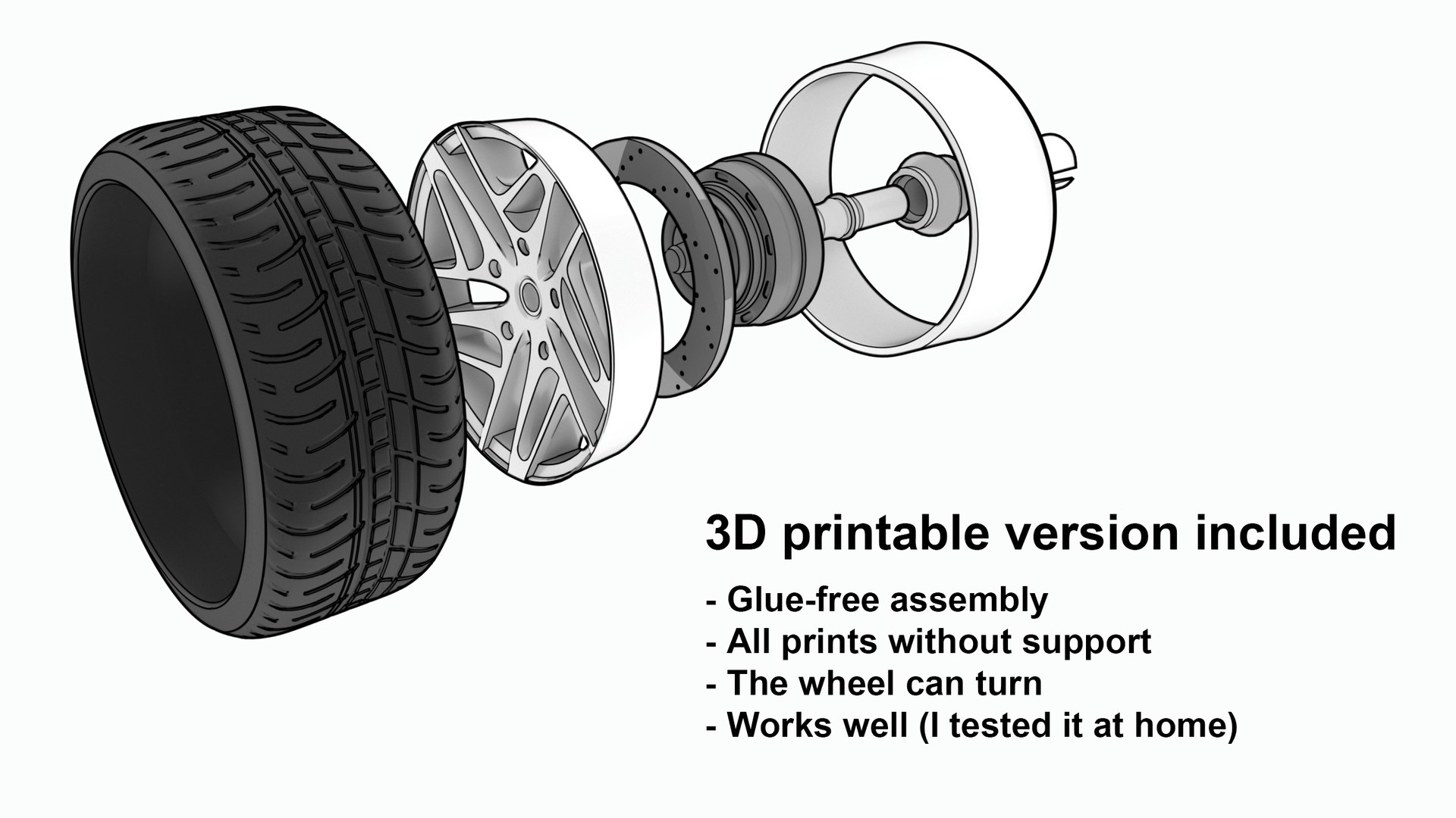 3D Car Wheel - Rim Brake And Tire Original Design - TurboSquid 2320077