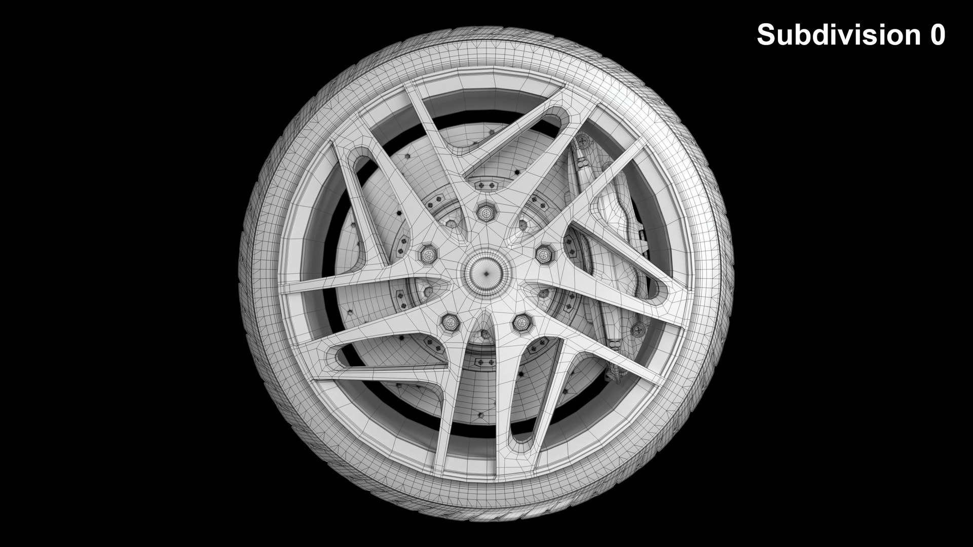 3D Car Wheel - Rim Brake And Tire Original Design - TurboSquid 2320077