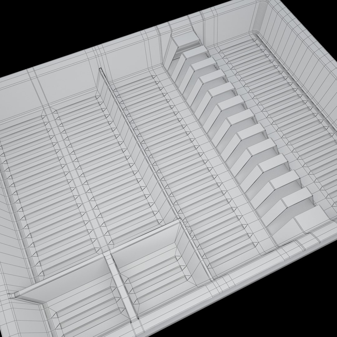 3d v-ray dish drainer model