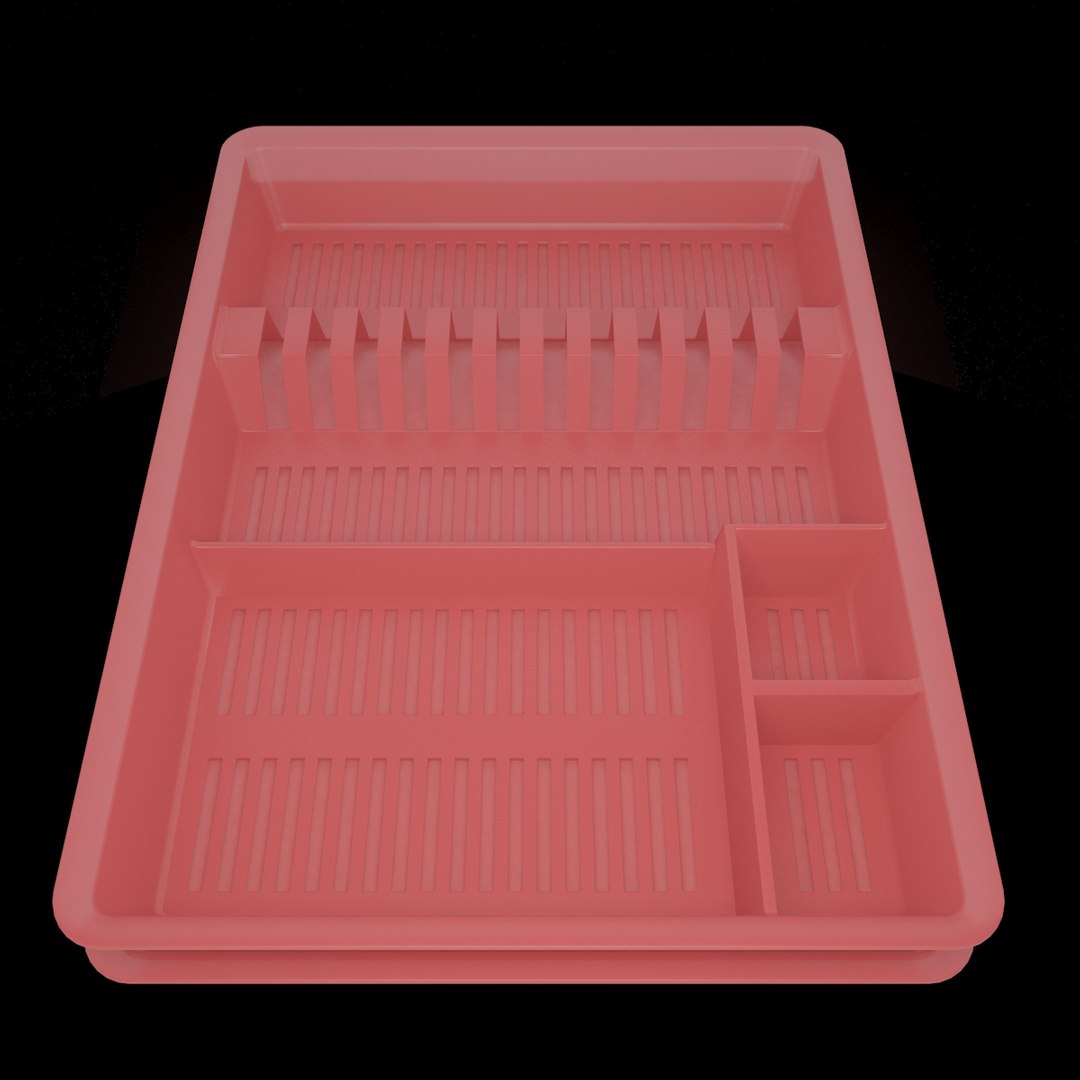 3d v-ray dish drainer model