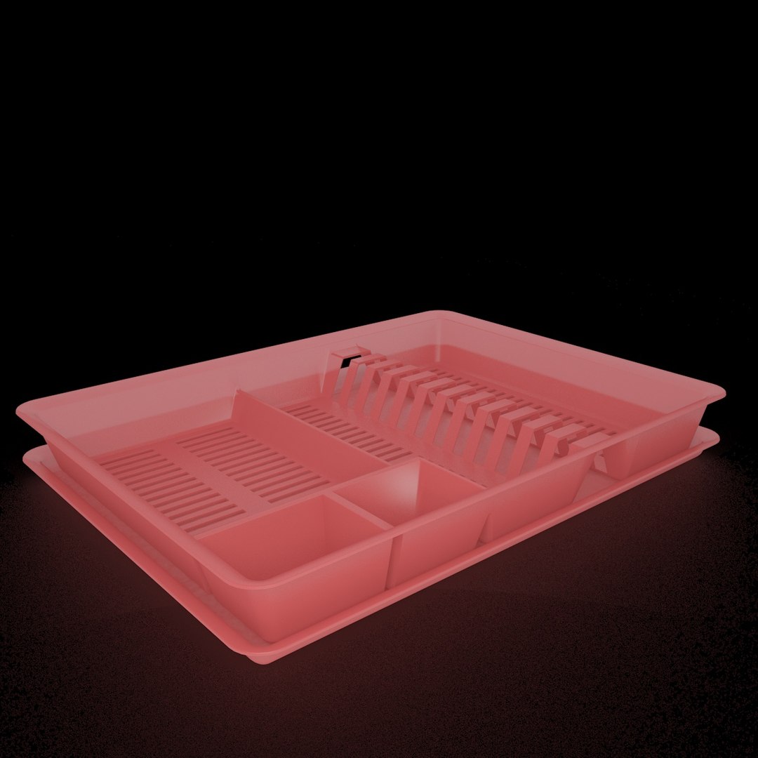 3d v-ray dish drainer model