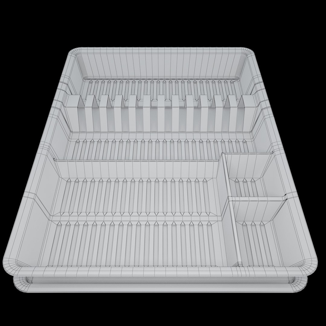 3d v-ray dish drainer model