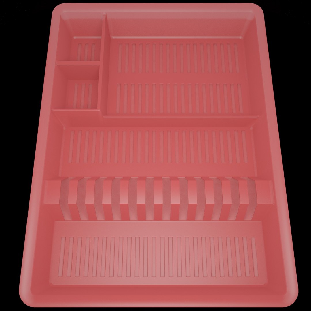 3d v-ray dish drainer model