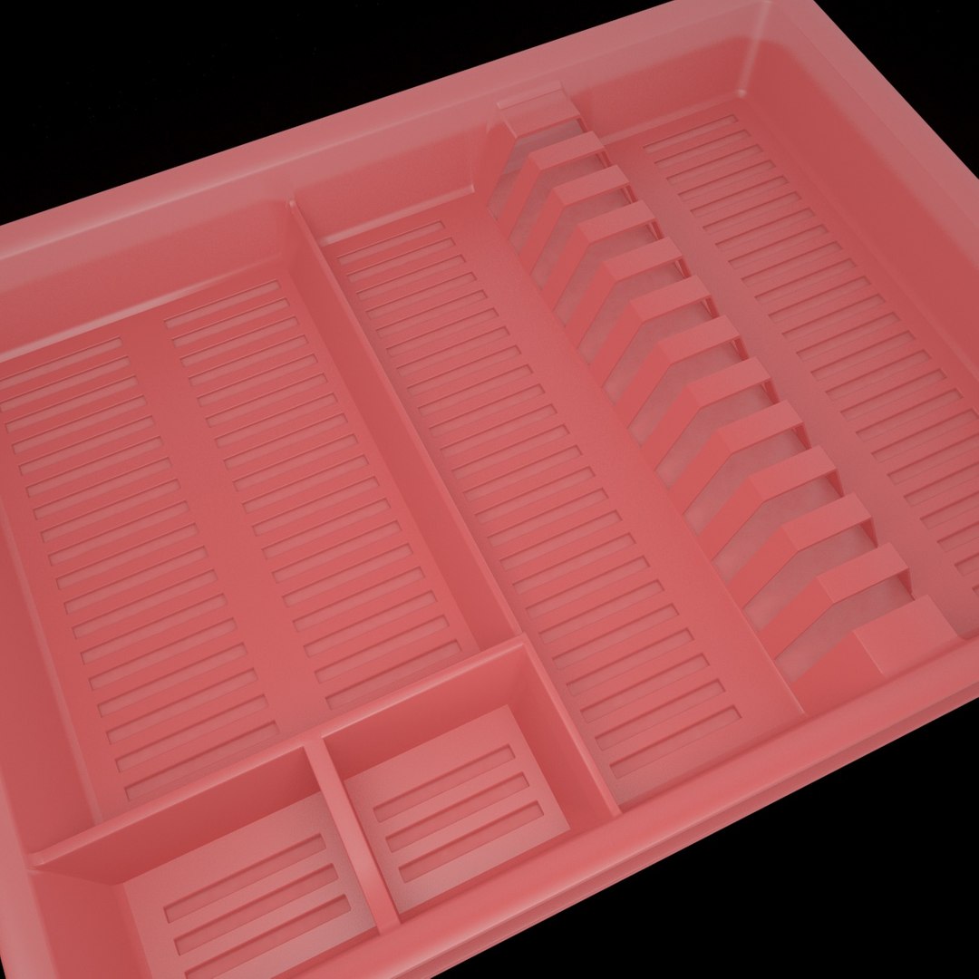 3d v-ray dish drainer model