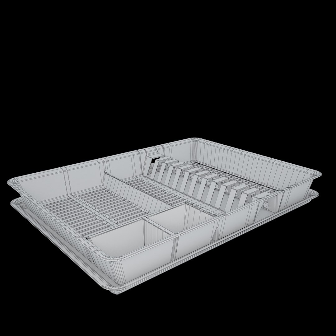3d v-ray dish drainer model