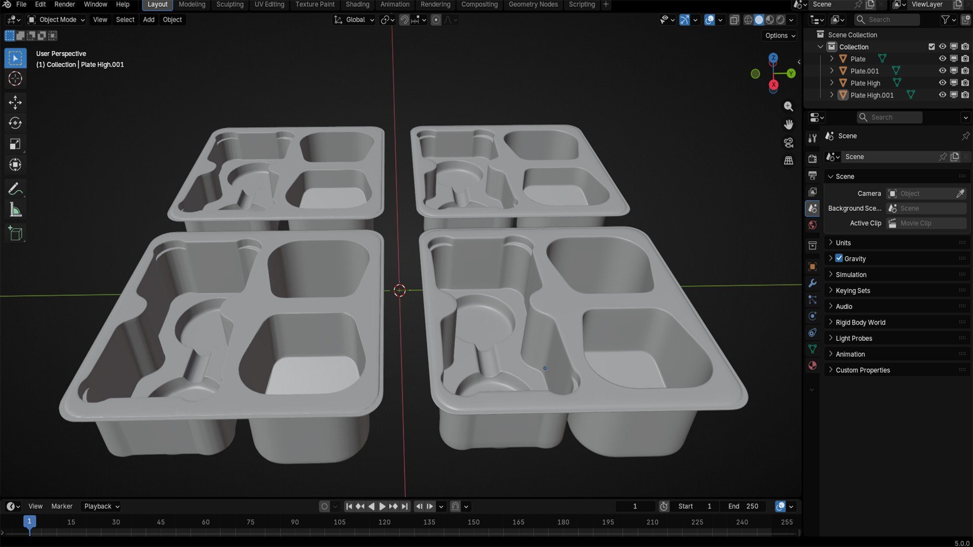 3D Model Food Plates - TurboSquid 2519371