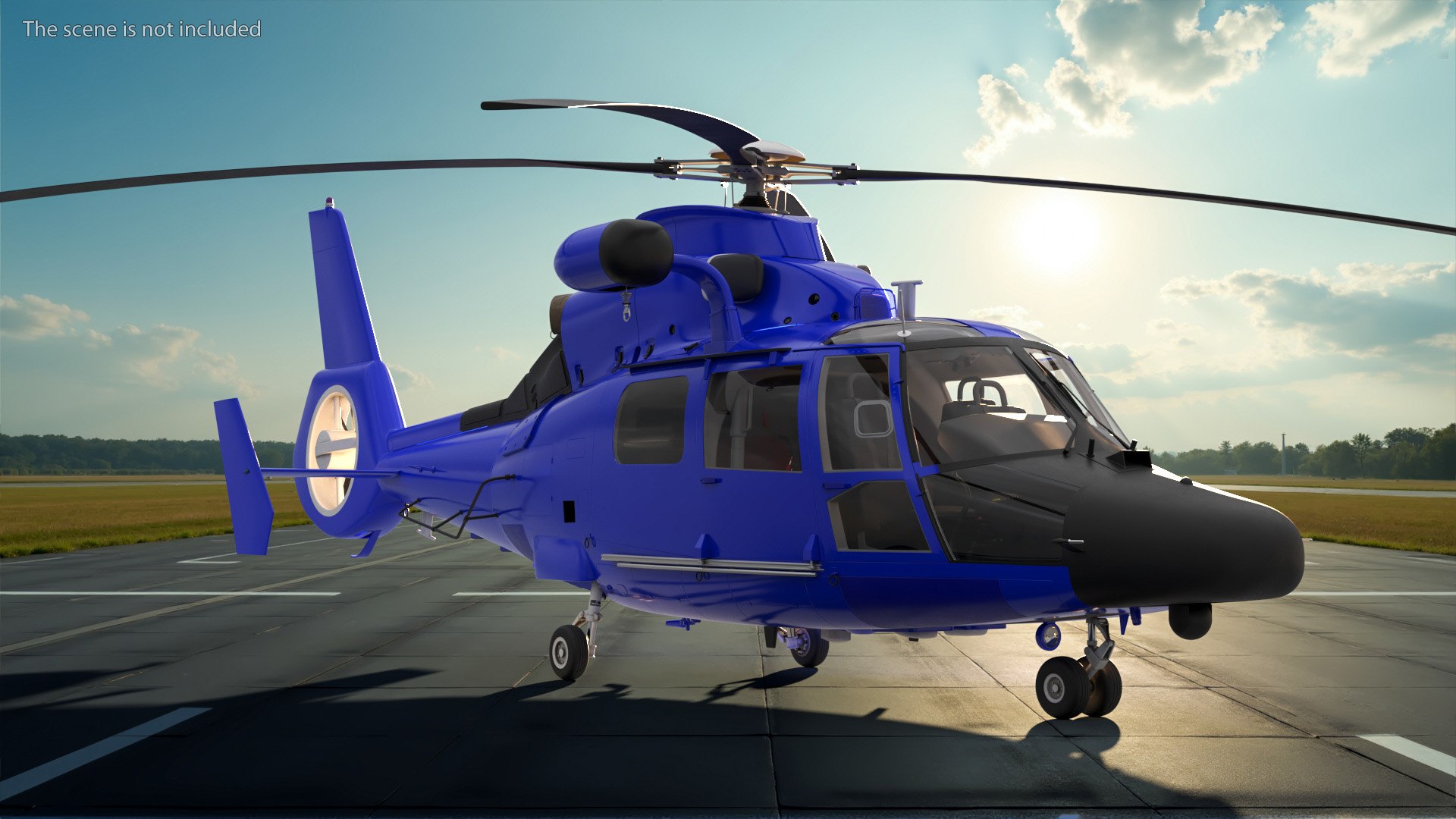 3D Model Blue Patrol Helicopter - TurboSquid 2379639