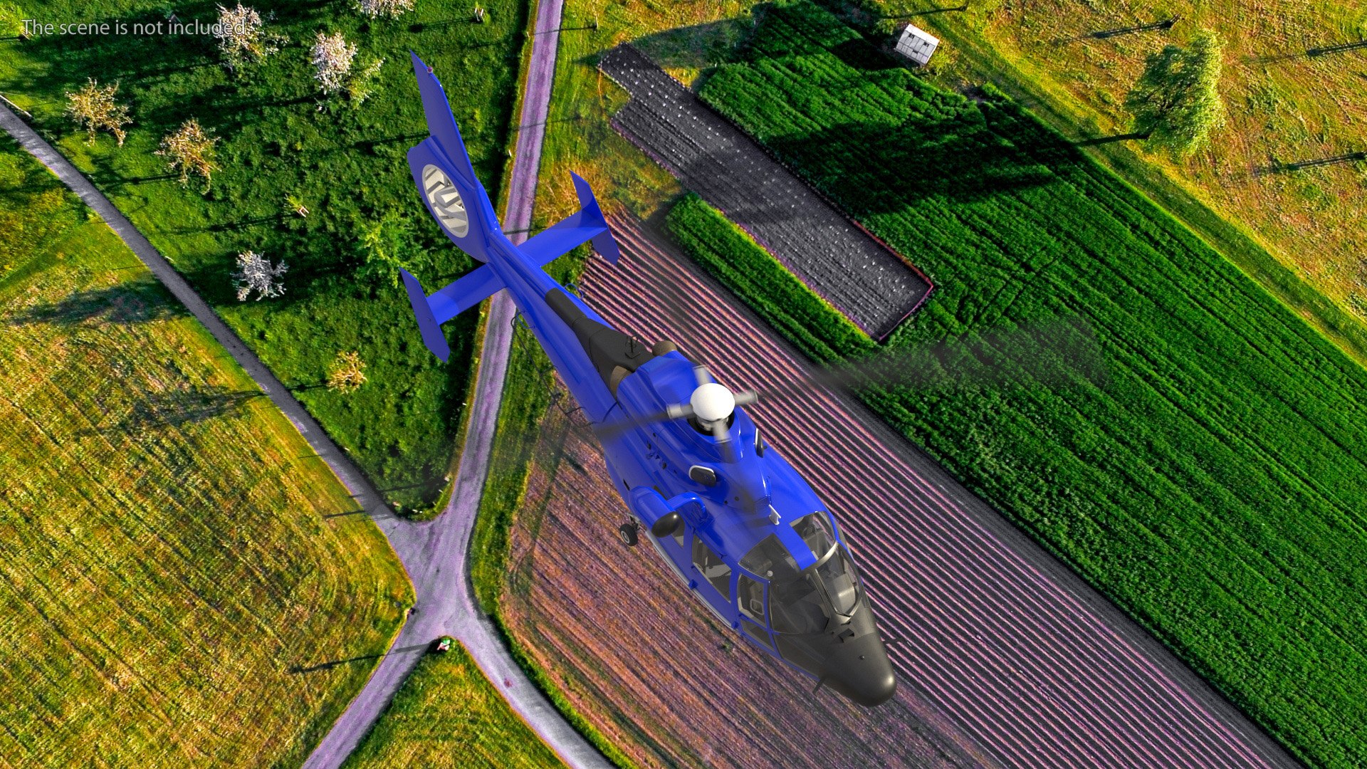 3D Model Blue Patrol Helicopter - TurboSquid 2379639
