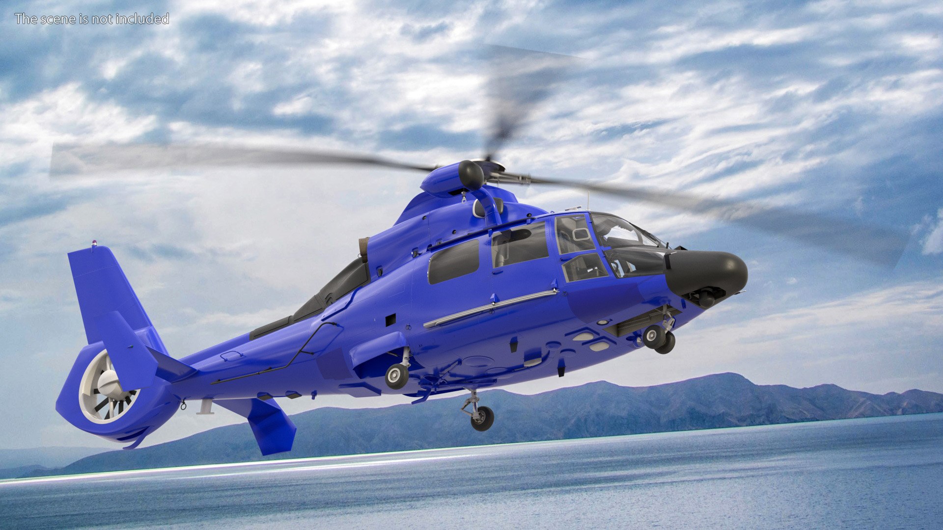 3D Model Blue Patrol Helicopter - TurboSquid 2379639