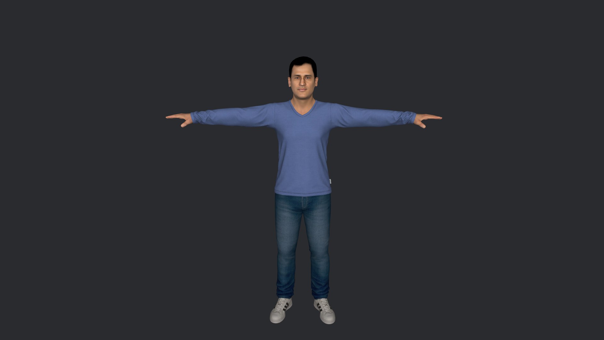 Mahendra Singh Dhoni Hyper Realistic Full Body Fully Rigged 3D ...