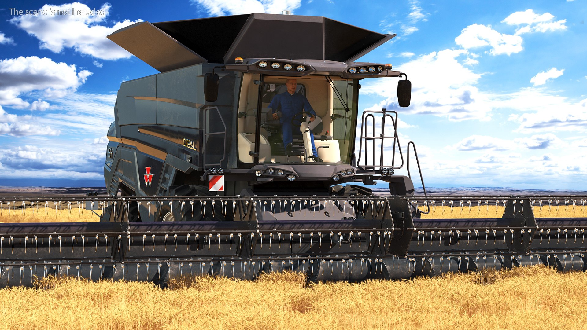 Driver Harvester Massey Ferguson Ideal 3D model - TurboSquid 1862519