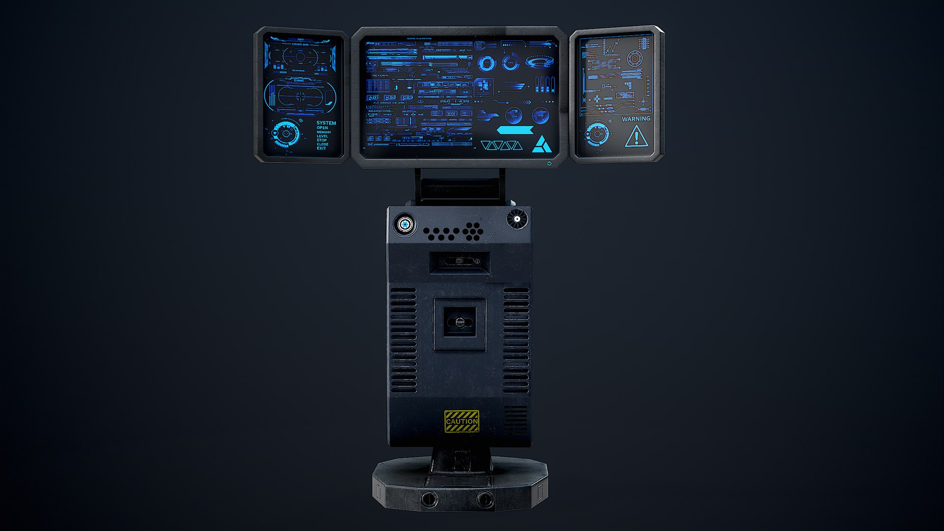 Sci-Fi Control Panel PBR 3D Model - TurboSquid 2031816