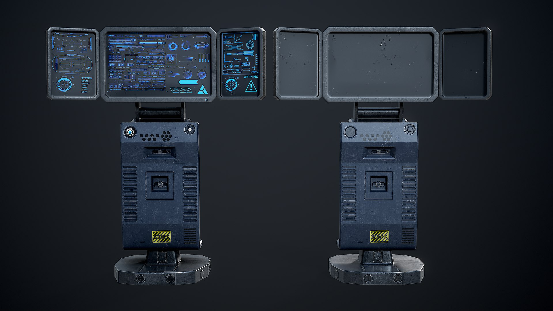Sci-Fi Control Panel PBR 3D Model - TurboSquid 2031816