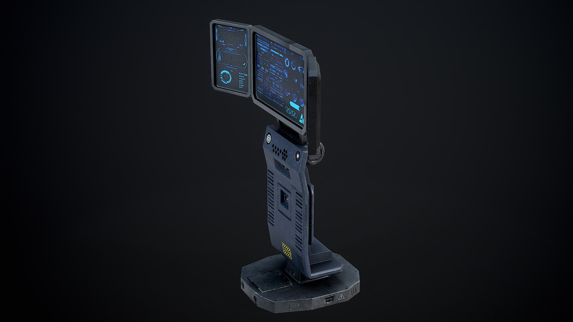 Sci-Fi Control Panel PBR 3D Model - TurboSquid 2031816