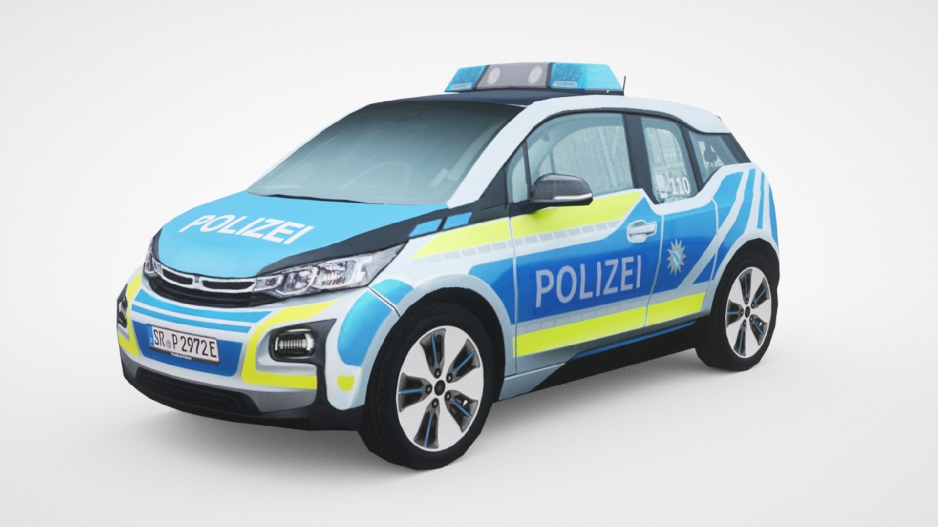 3D Generic Police Car V8 - TurboSquid 1387116