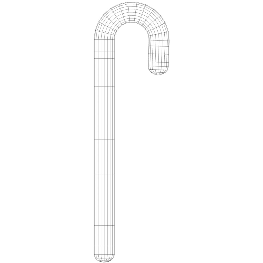 8 candy canes 3d 3ds