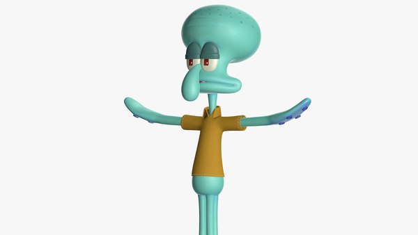 modelo 3d Personaje de tentáculos de Calamardo - TurboSquid 2162524