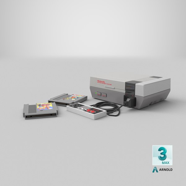 modelo 3d Consola completa del sistema de entretenimiento Nintendo ...