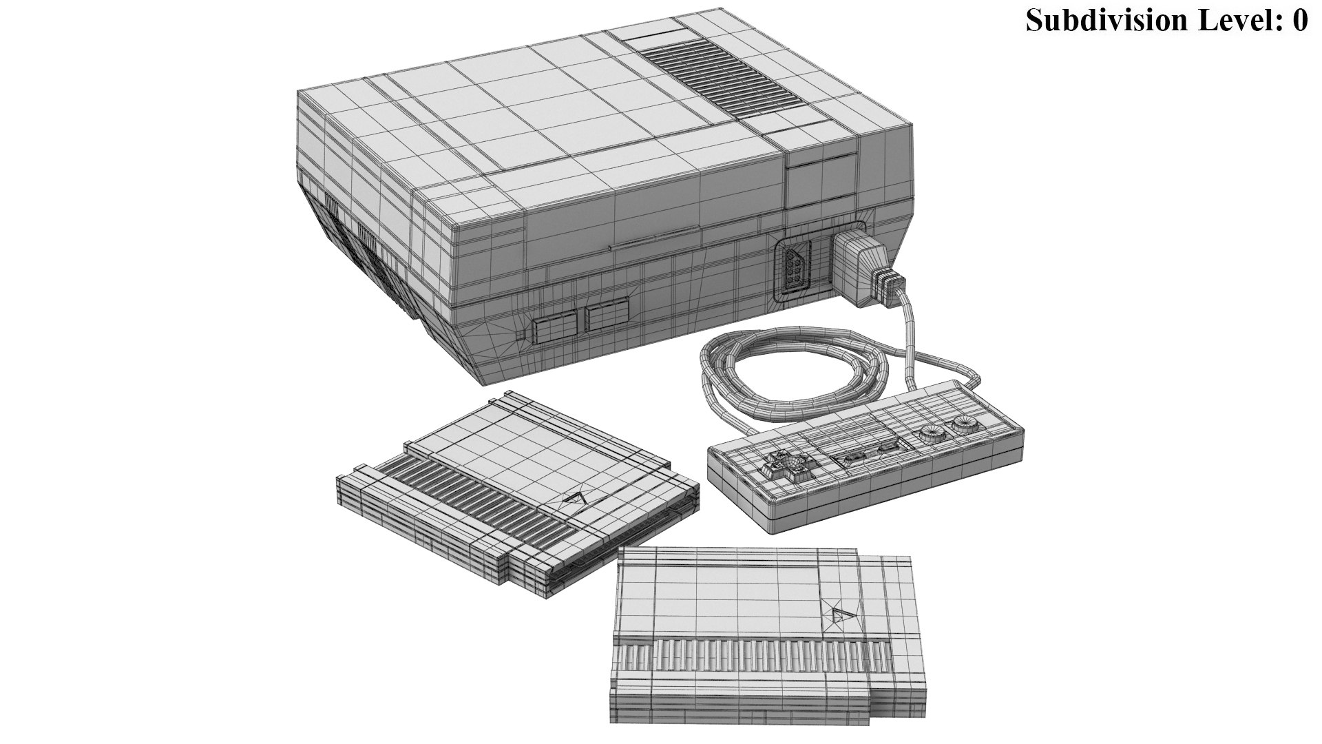 3D Full Nintendo Entertainment System Console - TurboSquid 1957535