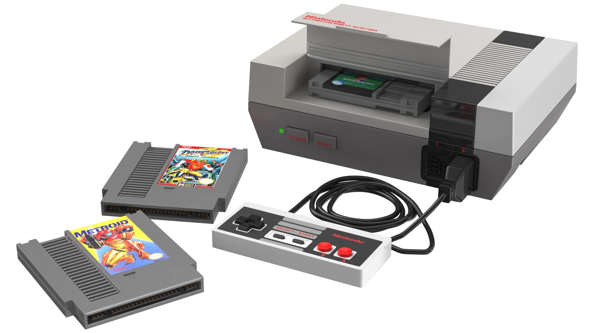 3D Full Nintendo Entertainment System Console - TurboSquid 1957535