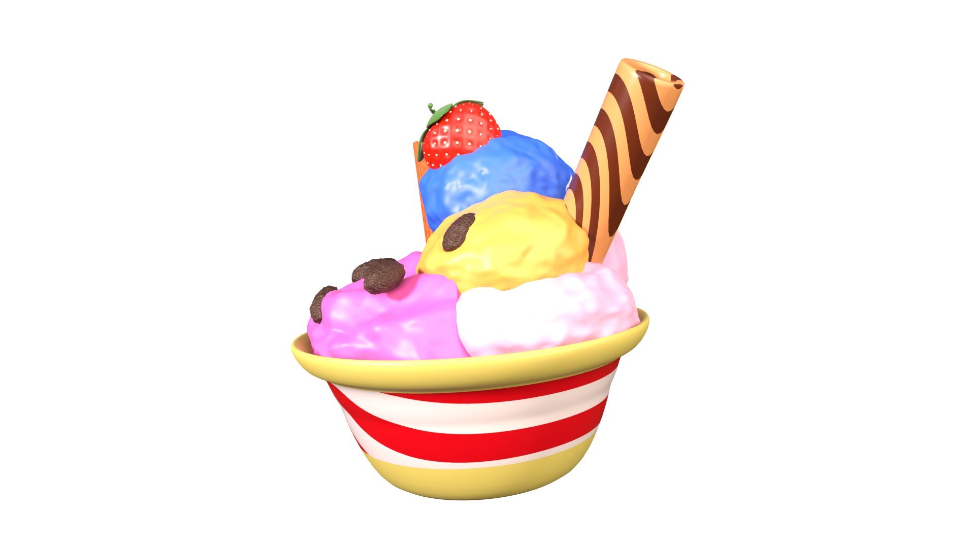Gelato Ice Cream 3D Illustration 3D Model - TurboSquid 2235459