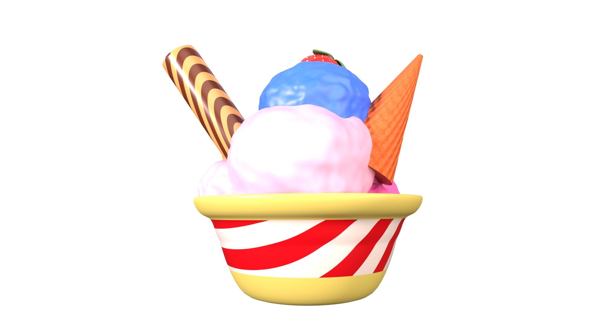 Gelato Ice Cream 3D Illustration 3D Model - TurboSquid 2235459
