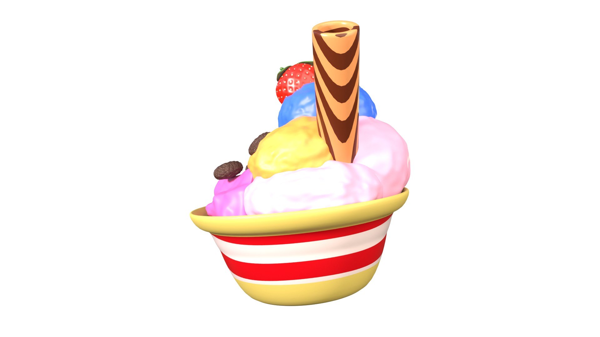 Gelato Ice Cream 3D Illustration 3D Model - TurboSquid 2235459