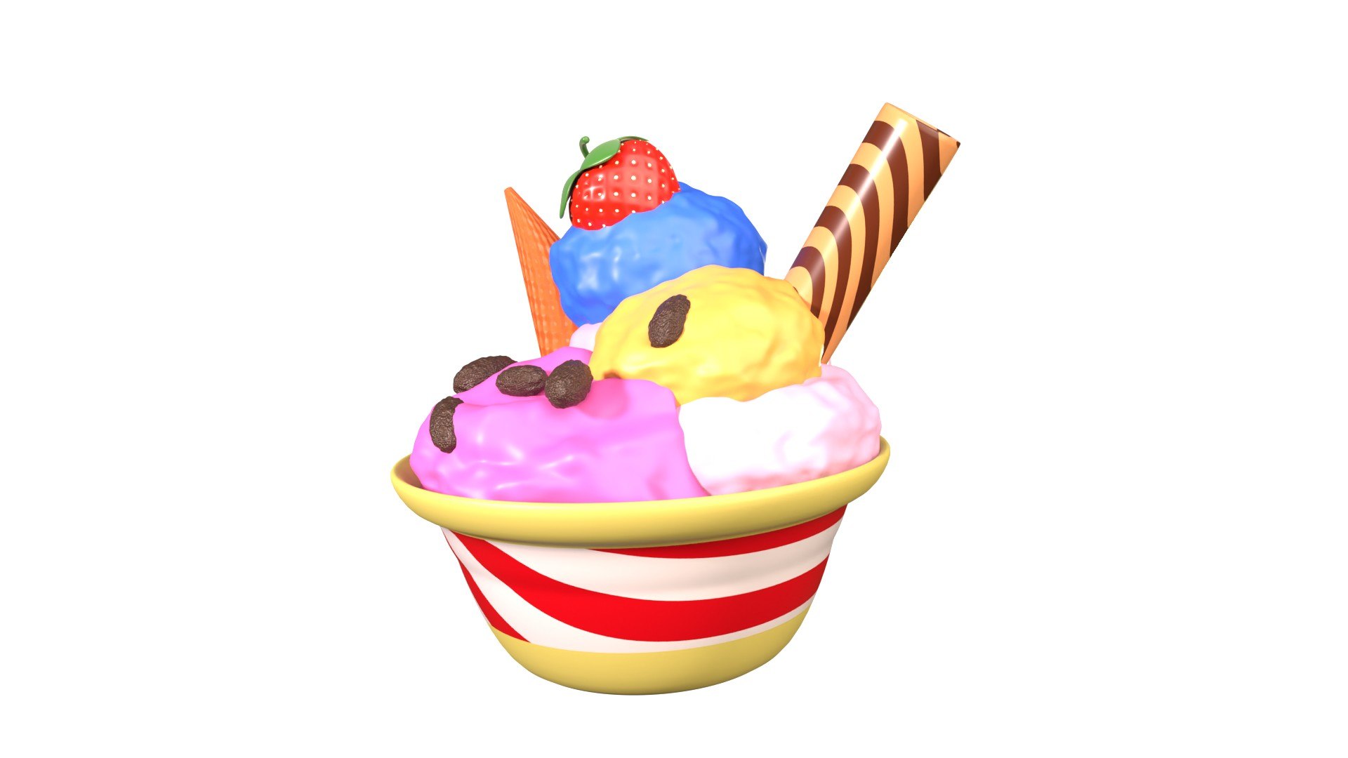 Gelato Ice Cream 3D Illustration 3D Model - TurboSquid 2235459