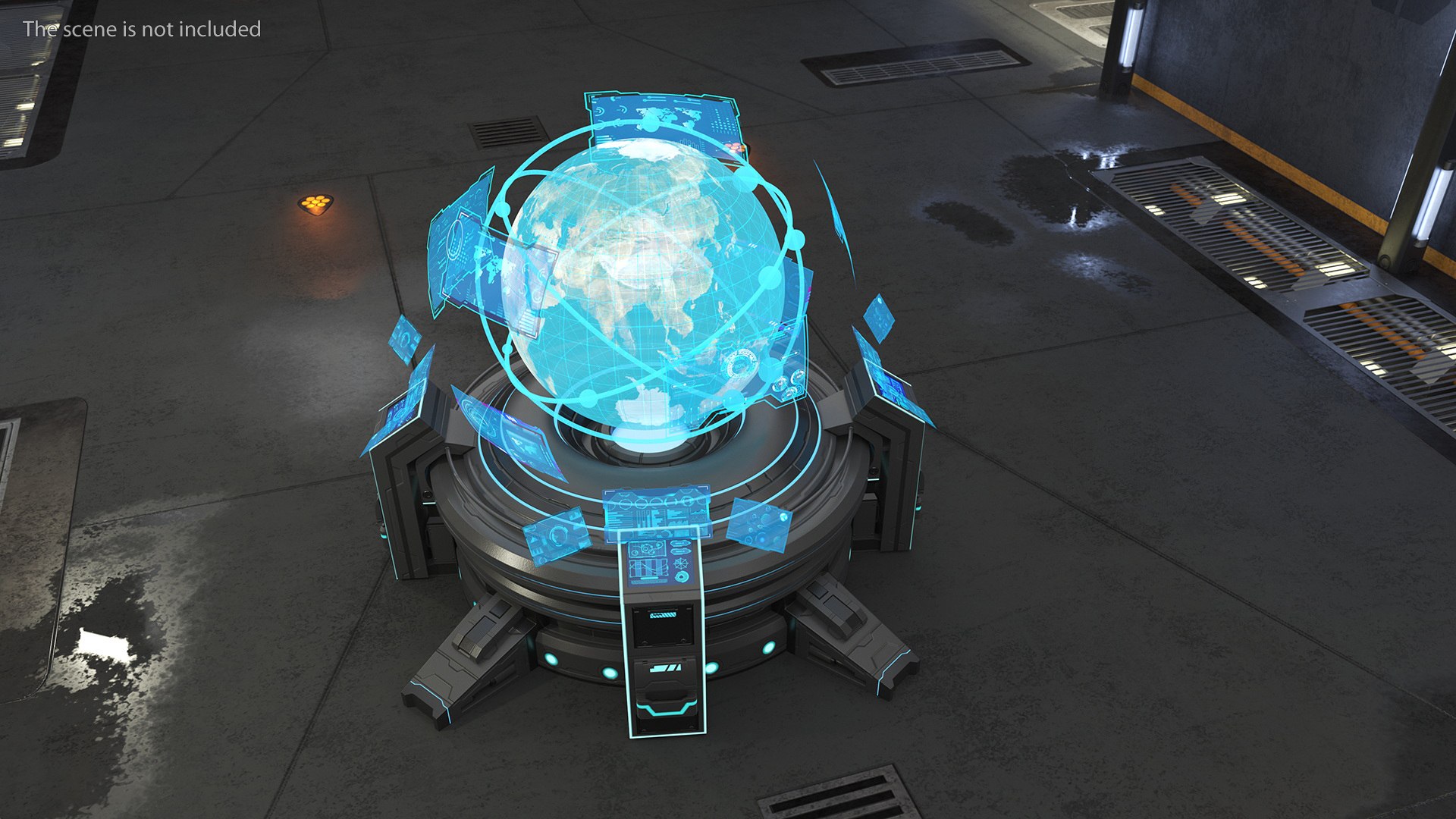 3D Futuristic Hologram Control Panel Black - TurboSquid 2292270