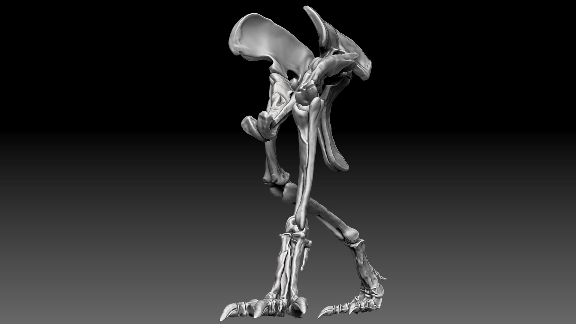 Spinosaurus 2020 version Hip Leg Set Skeletons Sculpt Project model ...