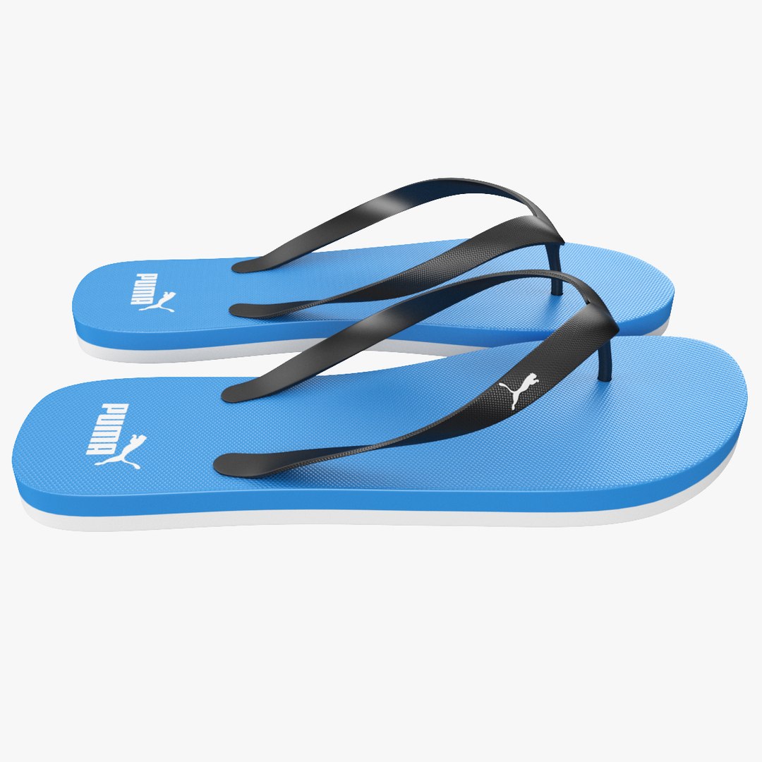 3d Puma Flip-flops Blue Model