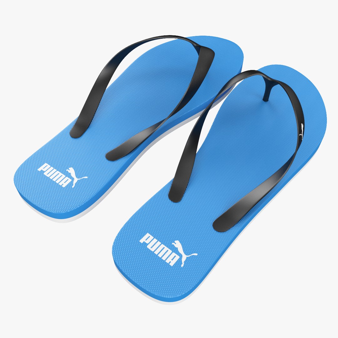3d Puma Flip-flops Blue Model